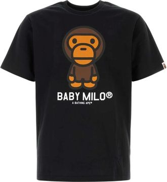 A Bathing Ape A Bathing Ape, Homme, Tops, Noir, Taille: XL T-shirt Baby Milo