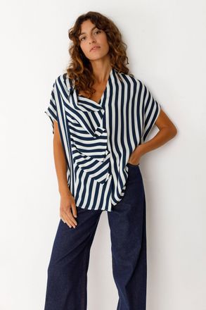 SKFK Damen vegan &Atilde;rmelloses Hemd Kaua Wei&Atilde;Y Blau