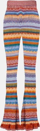 Etro Pantalon &eacute;vas&eacute; en coton &agrave; rayures