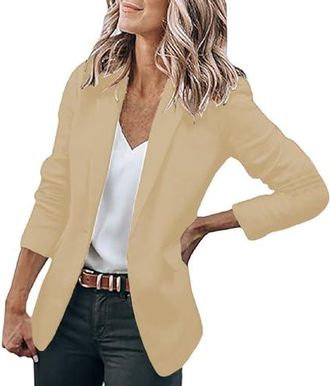 Generic Blazer pour femme &eacute;l&eacute;gant cintr&eacute; blazer long blazer d&eacute;t&eacute; traditionnel blazer long sportif moderne blazer sweat blazer d&eacute;contract&eacute; grandes tailles blaz