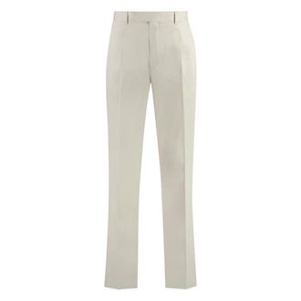 Ermenegildo Zegna Homme, Pantalons, Beige, Taille: L Pantalon Chino en Coton avec Poches Arri&egrave;re