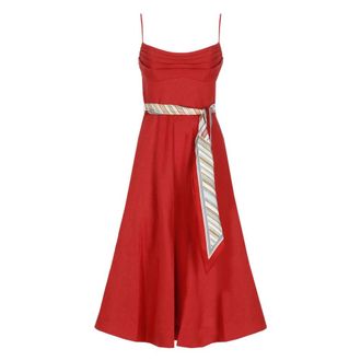 Zimmermann Femme, Robes, Rouge, Taille: 42 FR Rebellion Tuck Midi Dress