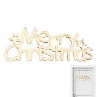 Generico Joyous Weihnachtsschild f&uuml;r Eingangst&uuml;r: Wandkunst aus Holz, malen Sie Ihren eigenen Willkommensanh&auml;nger, saisonales Weihnachtshandwerksprojekt | rust