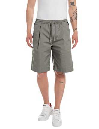 Replay Herren Jogginghose Kurz mit Stretch, Grau (Grey Military 705), 29W
