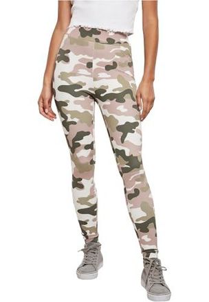 Urban Classics Legging Taille Haute Camo Tech pour Femme, Camo Duskrose, 5XL