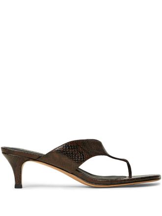 Twin-Set sandales dinspiration tongs - Marron