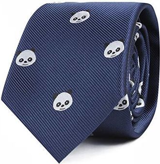 AusCufflinks Cravate en forme danimal | Cravate tissée | Cadeau pour homme | Cravate de travail pour lui | Cadeau danniversaire pour homme, panda, taille unique