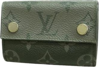 Louis Vuitton Portefeuille pr&eacute;-poss&eacute;d&eacute; en toile (Pliage triple) - Homme - Pre-owned - Noir - Taille: ONE Size