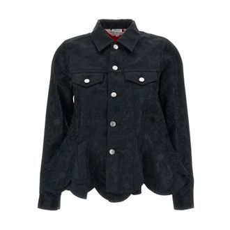 Comme Des Gar&ccedil;ons Jacquard-Blazer mit Blumenmuster - - Jackets - Damen - Schwarzk - S