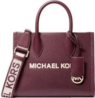 Michael Kors MIchael Kors Mirella Sac à main en cuir pour femme, Rouge sang