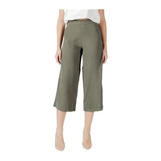 Only Only - Culottes larges vertes - Femme - Pantalons - Vert - Taille: 44 FR