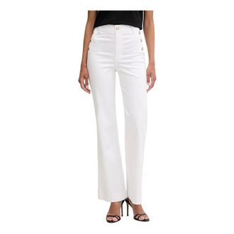 Guess Nouveau pantalon palazzo Faye - Femme - Pantalons - Blanc - Taille: W25 L34