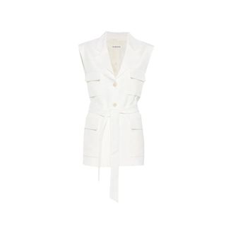 P.A.R.O.S.H. G&uuml;rtelweste mit Taschen - - Suits - Damen - Wei&szlig; - S