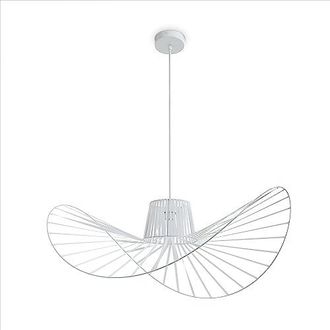Paco Home Suspension LED Lampe Suspendue Salon Salle &Agrave; Manger Chambre Design Moderne &Eacute;l&eacute;gant Alu E27, Couleur:Wei&szlig; (&Oslash;90cm), Type de luminaire___Couleur:Lampe &agrave; 