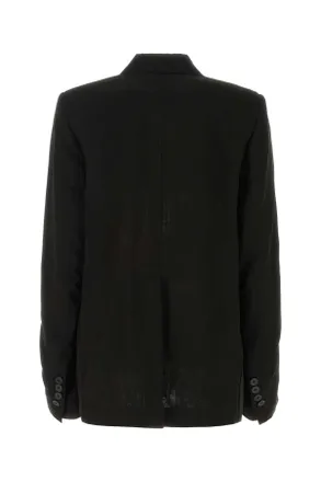 Ann Demeulemeester Womens Black Cotton Renske Blazer 099 Giacche E Gilet Jacket