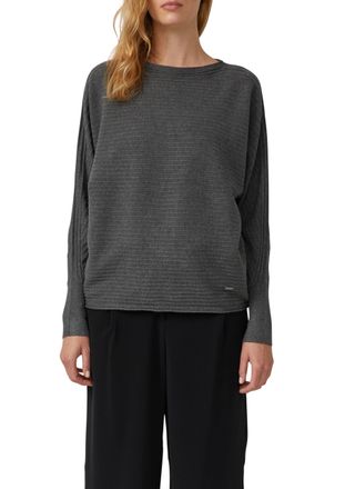s.Oliver Pullover in Rippstruktur mit Fledermaus&auml;rmeln