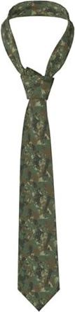 Generic Cravates Homme Style Camouflage Vert Marron Tendance Men Tie Fine Cravate Pour Hommes Pour F&ecirc;te Travail Accessoires