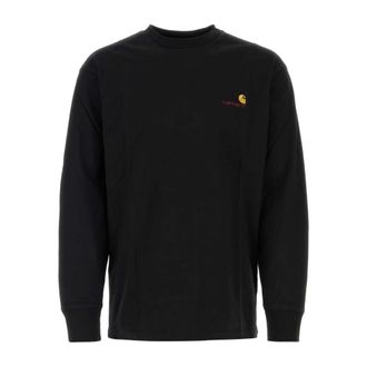 Carhartt Work in Progress American Script L/S T-Shirt - - Tops - Herren - Schwarzk - XS