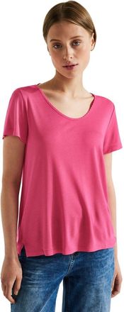Street One Damen A320124 T-Shirt Sommershirt, Berry Rose, 36