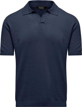 Bomboogie Homme, Pulls, Bleu, Taille: L Pull en lin et coton avec col