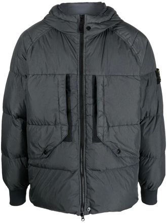 Stone Island doudoune à patch Compass - Gris