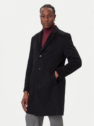 Tommy Hilfiger Wollmantel MW0MW40768 Schwarz Regular Fit