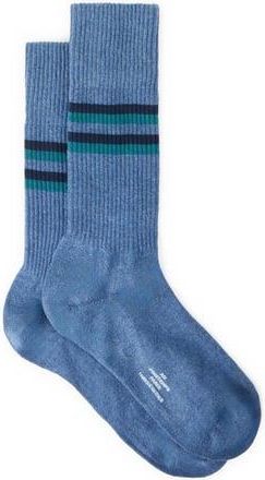 Au Printemps Paris Hohe Socken mit Banddetail - Blau