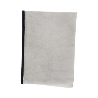 Faliero Sarti Foulard Toffy &agrave; Bords Contrast&eacute;s - Femme - Accessoires - Gris - Taille: ONE Size