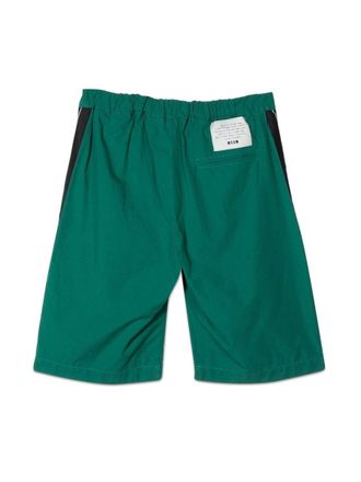 Msgm Cotton Bermuda Shorts - Green