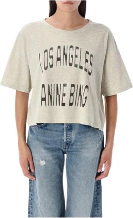 Anine Bing Femme, Tops, Gris, Taille: 40 FR Los Angeles Graphic Tee