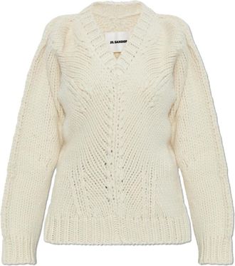 Jil Sander Femme, Pulls, Beige, Taille: 36 FR Pull en laine