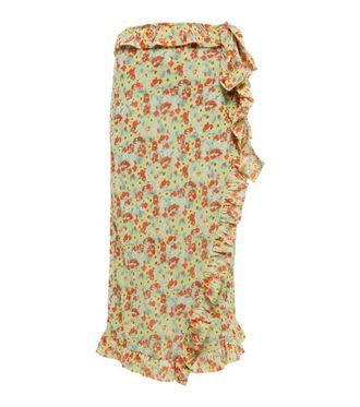 Ganni Bedruckter Midirock