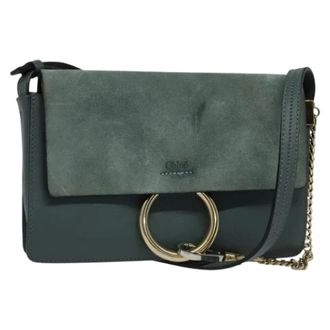 Chlo&eacute; Pre-owned Wildleder Schultertasche - - Pre-owned - Damen - Blau - ONE SIZE