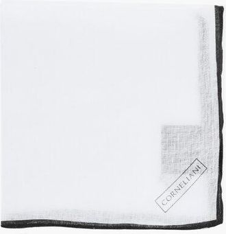 Corneliani Linen Pocket Square with Contrasting Edge size Unica