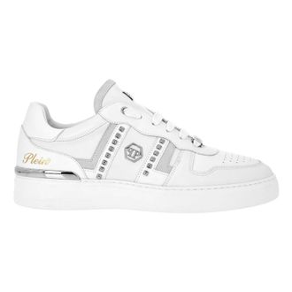 Philipp Plein unisex, Chaussures, Blanc, Taille: 45 EU Baskets Basses Mix Cut Studs