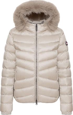 Colmar Steppdaunenjacke mit Kunstfell - - Jackets - Damen - Beige - XS