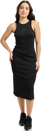 Calvin Klein Femme, Robes, Noir, Taille: 44 FR Monogram Rib Midi Tank Dress