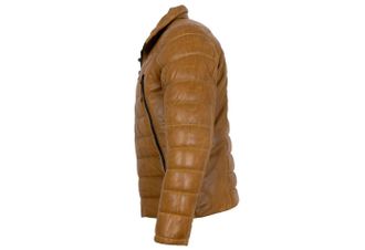 Jilani Lederjacke Filbo Jilani - Herren Lederjacke Steppjacke Lammnappa mustard-senfgelb