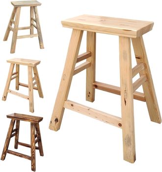 Generic Holzhocker Sitzbank Mit Verst&auml;rkten Beinen, Holzbank Schuhbank Im Landhausstil, Hohe, Schmale Bettbank Am Fu&szlig;st&uuml;tze, Barstuhl Sitzhocker Aus Holz F&uuml;r 