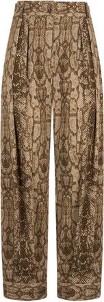 Alberta Ferretti Femme, Pantalons, Multicolore, Taille: 42 FR &Eacute;l&eacute;gant Pantalon Large