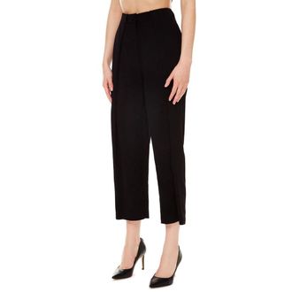 Balmain Womens Black Viscose Casual Pants