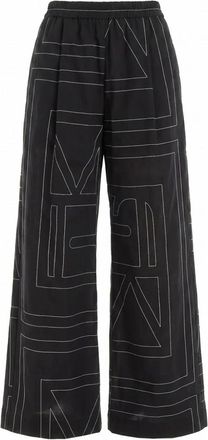 Meimeij Femme, Pantalons, Noir, Taille: 44 FR Wide Pantalons