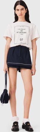 Maje Short Tailleur Trompe-lail - Bleu Marine - Maje