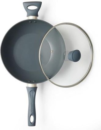 Salter BW12267EU7 28 cm Nicht-Stick Wok - Stir Fry-Pfanne, Induktionssicher, Temperglasdeckel und Belüftungen, PFOA-frei, Soft-Touch-Griffe, geschmiedetes Al