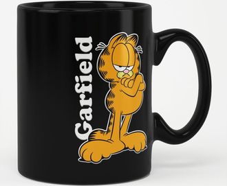 Garfield Offizielles Lizenzprodukt Kaffeebecher (Schwarz)