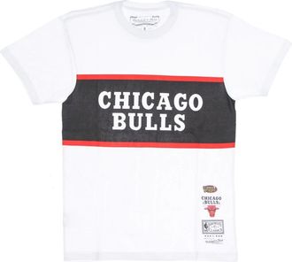 Mitchell & Ness Chicago Bulls NBA Block Tee - - Tops - Herren - Wei&szlig; - XL