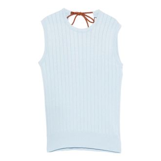 Plan C Coulisse Rippenpullover - - Knitwear - Damen - Blau - S