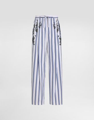 Dolce & Gabbana Vanity Trousers With Embroidery - Mann Hosen Und Shorts Mehrfarbig 50