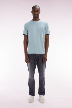 Eden Park Jean 5 Poches En Denim Stretch Gris Anthracite Coupe Droite