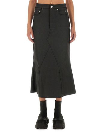 Rick Owens Denim Skirt - Black